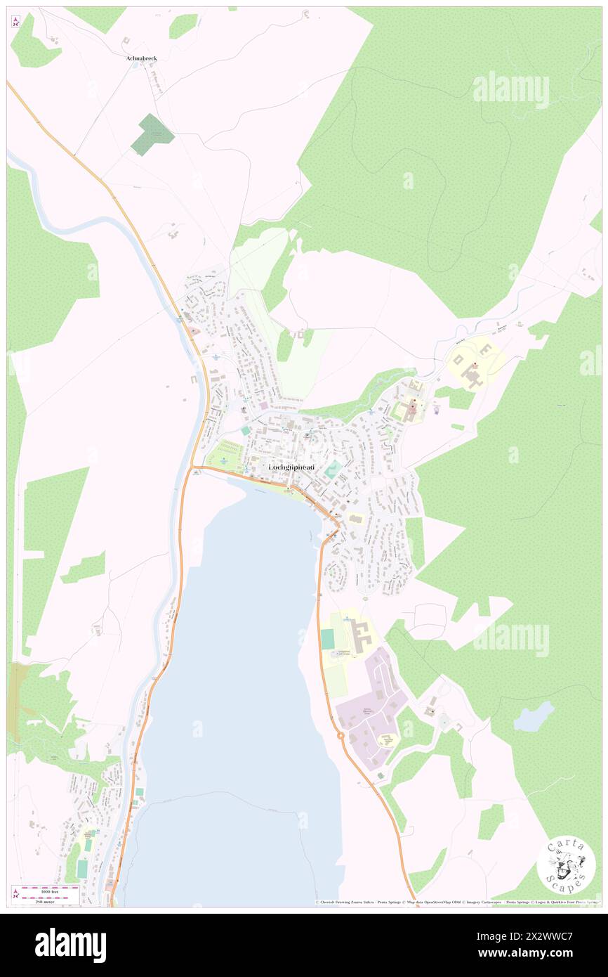 Map of lochgilphead hi-res stock photography and images - Alamy