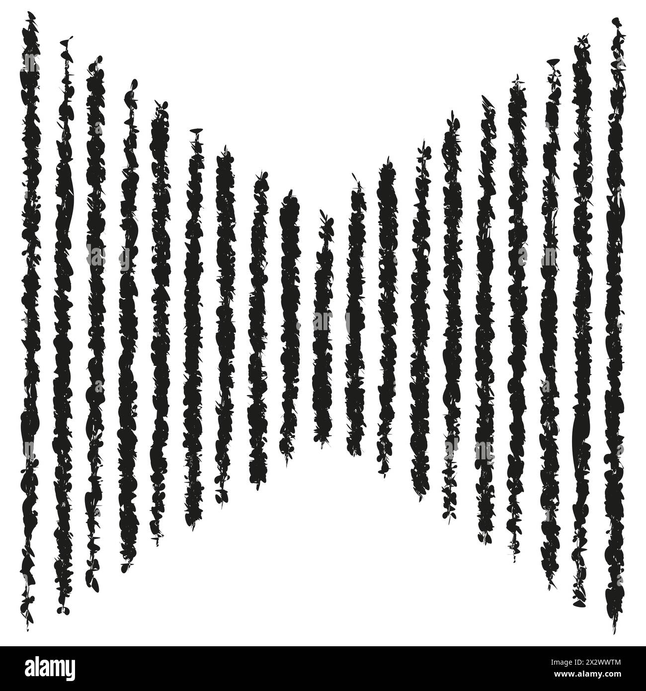 Abstract black lines pattern. Gradual narrowing to center. Vector ...