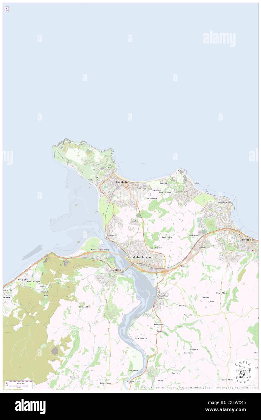 Llandudno map hi-res stock photography and images - Alamy