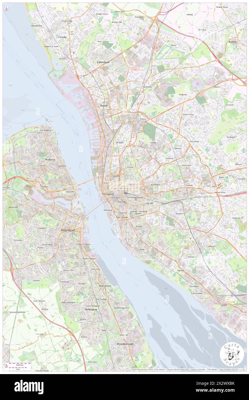 Liverpool, Liverpool, GB, United Kingdom, England, N 53 24' 38'', S 2 ...