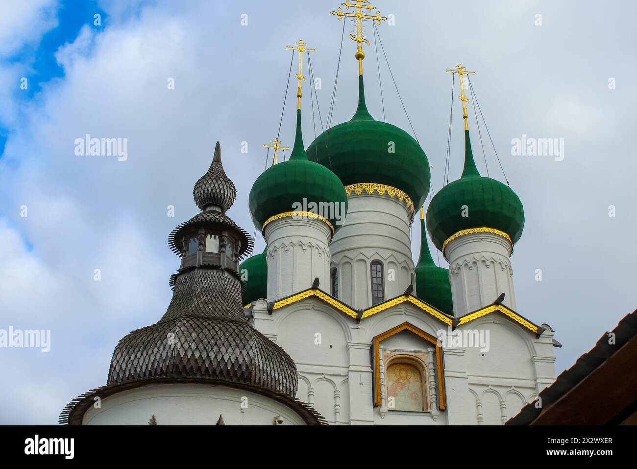 Winter view of medieval the Kremlin in Rostov the Great as part of The ...