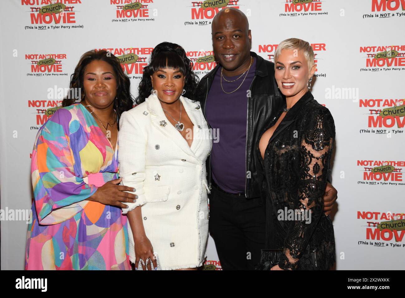 New York, USA. 23rd Apr, 2024. Luc Ashley, Vivica A. Fox, Kevin Daniels ...