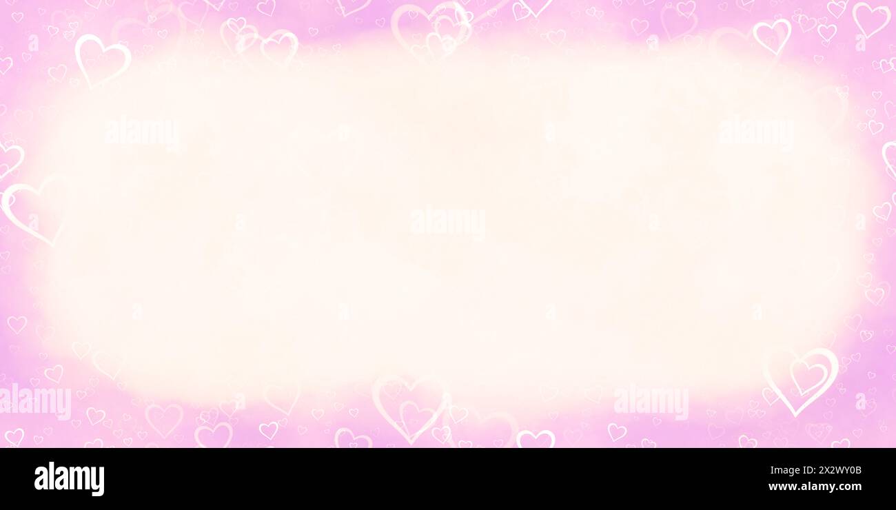 Colorful Pastel love heart shape frame, elements for valentine day ...