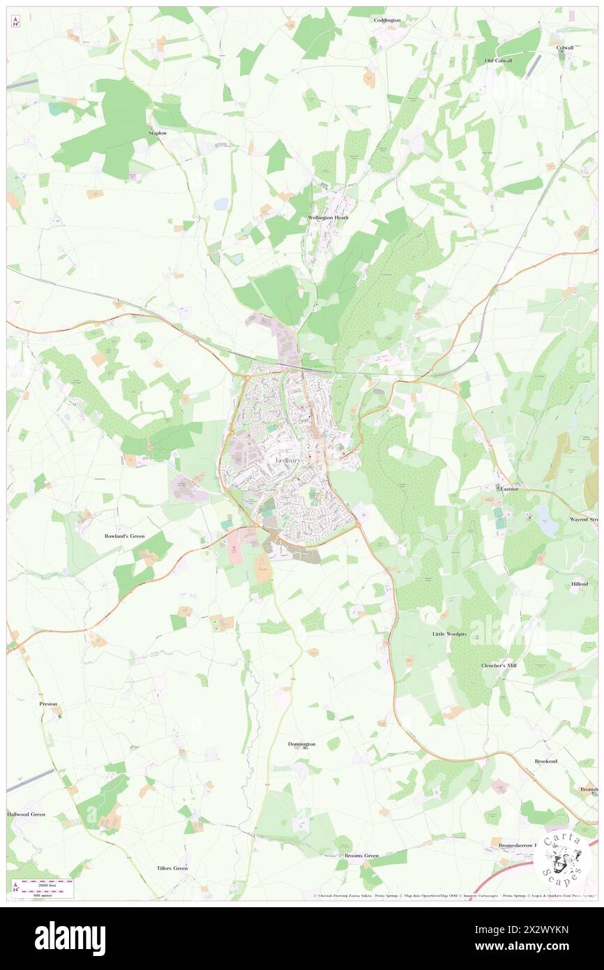 Map of ledbury hi-res stock photography and images - Alamy