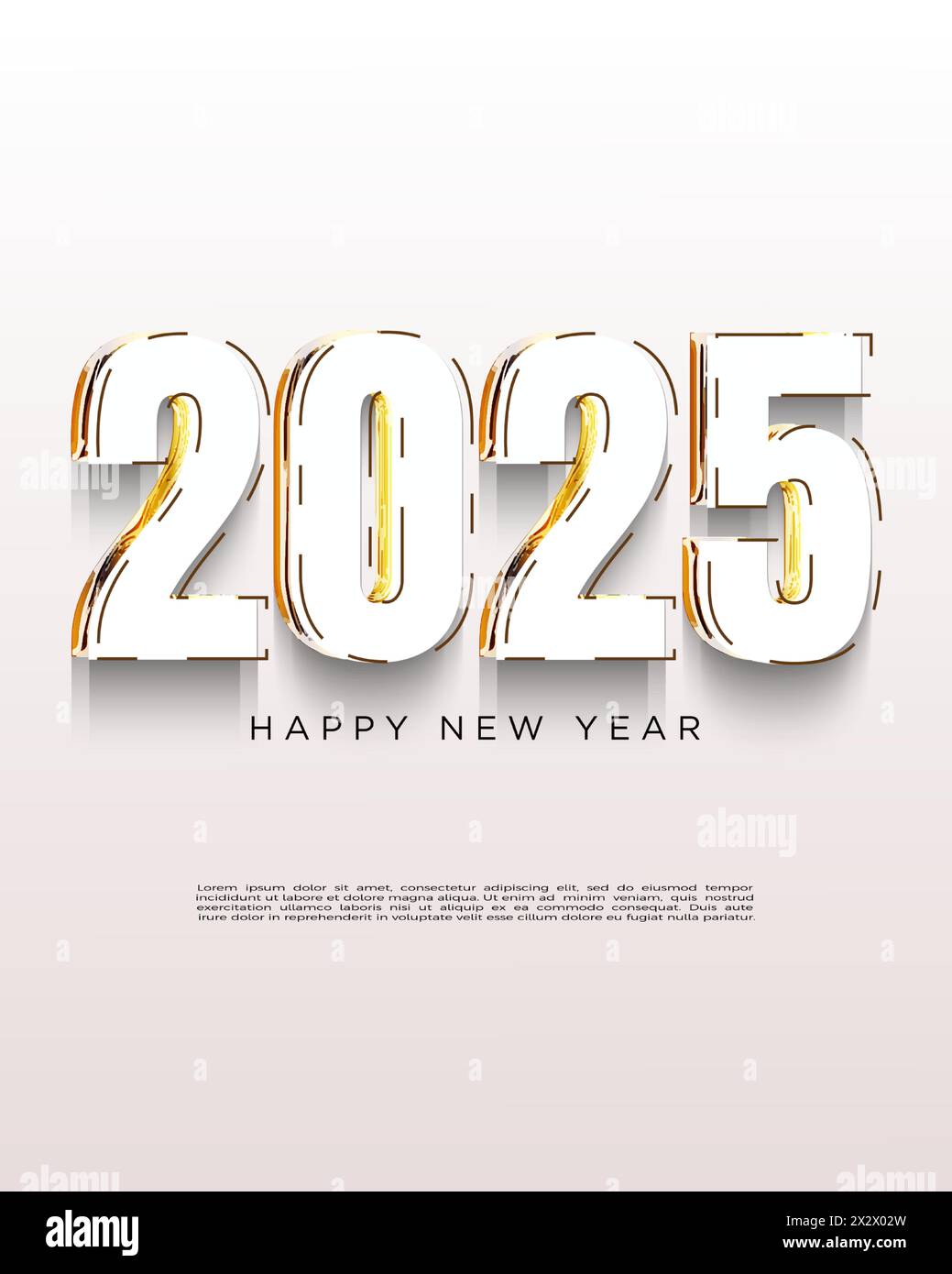 Happy New Year 2025. With unique and rare numbers. Premium vector ...