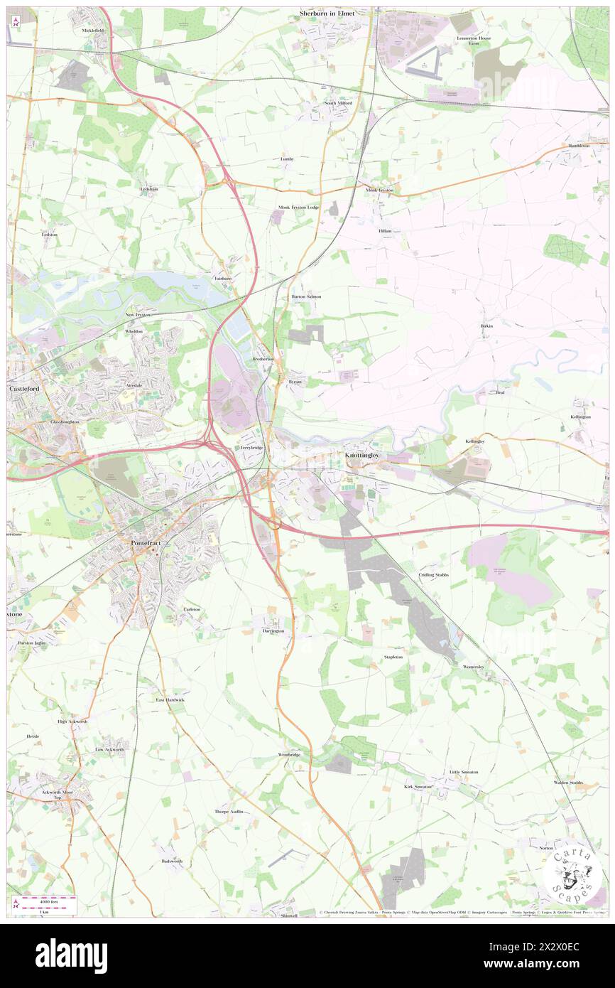 Map of knottingley hi-res stock photography and images - Alamy