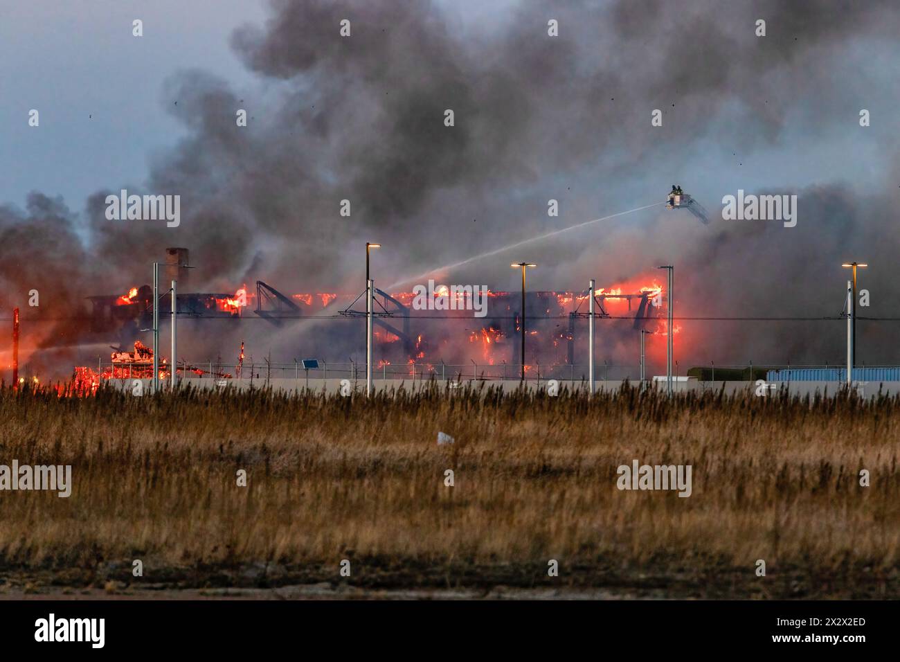Edmonton, Canada. 22nd Apr, 2024. A 5 alarm fire destroys a historic ...