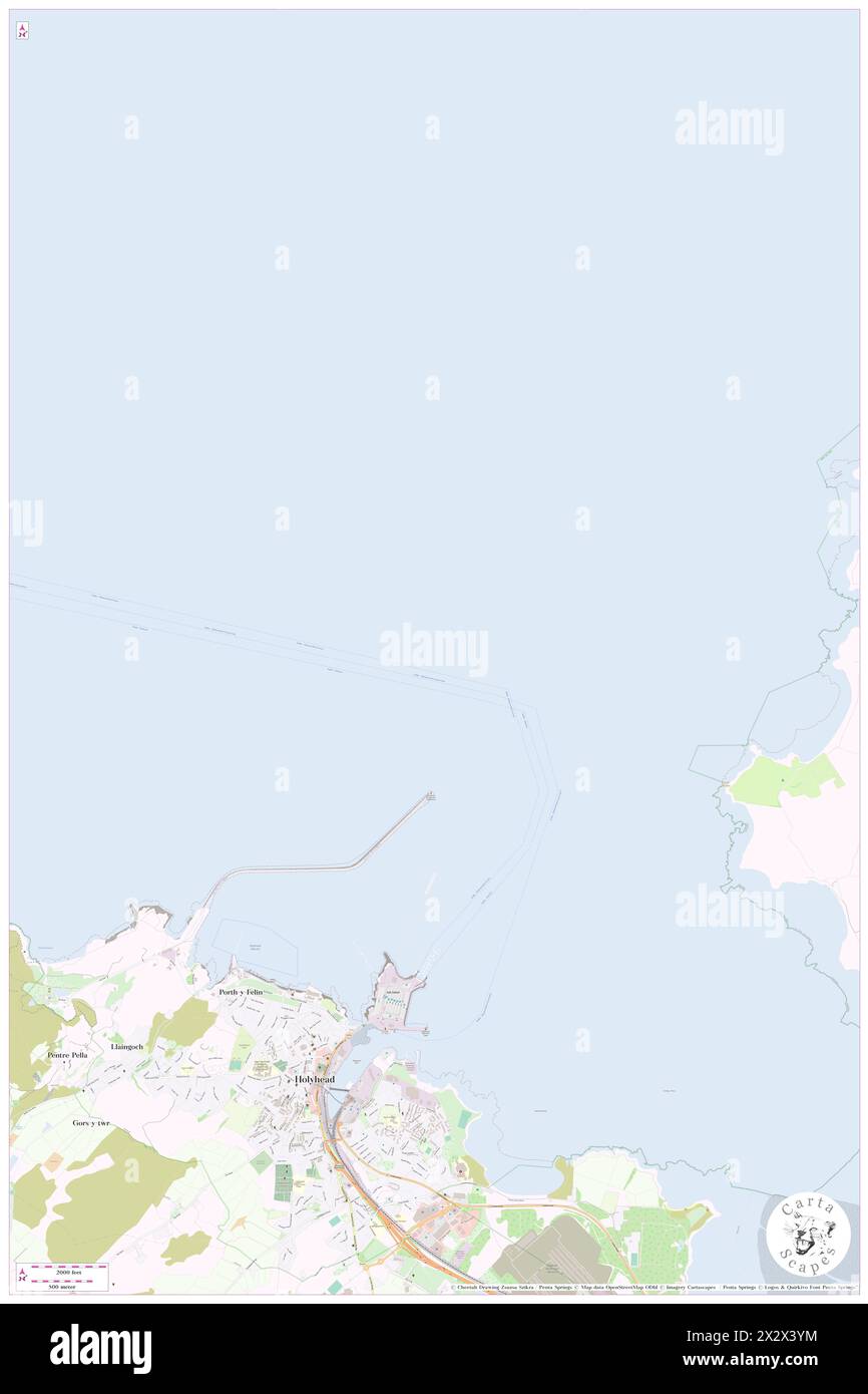 Holyhead map hi-res stock photography and images - Alamy
