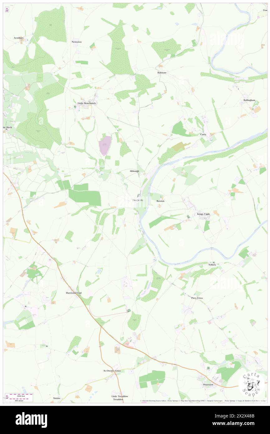 Hoarwithy, Herefordshire, GB, United Kingdom, England, N 51 57' 34'', S ...
