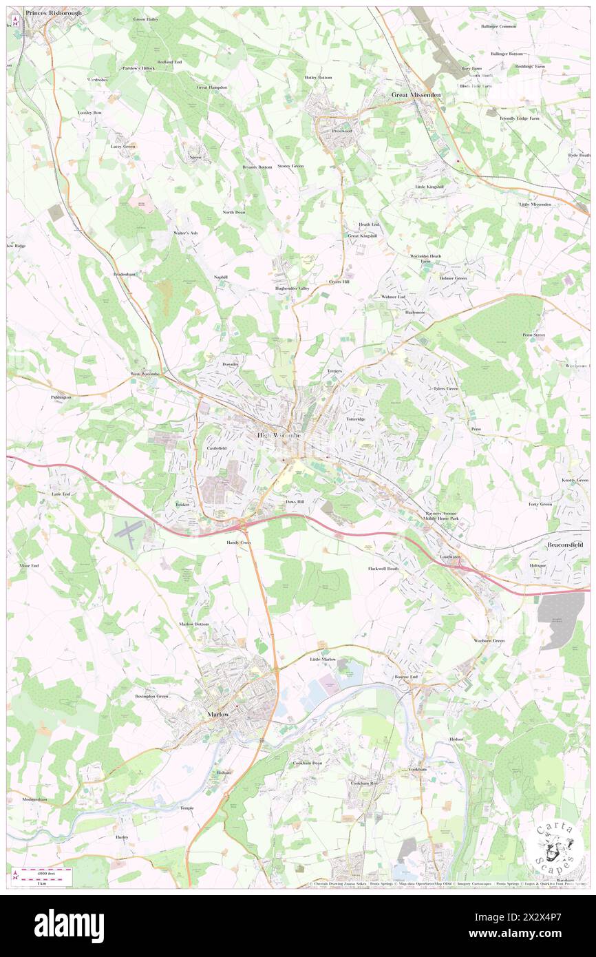 Map of high wycombe hi-res stock photography and images - Alamy