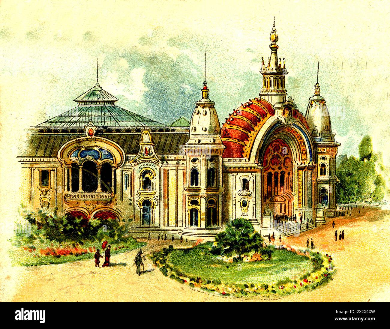 Illustration of the Teaching and Education Palace at the Universal ...