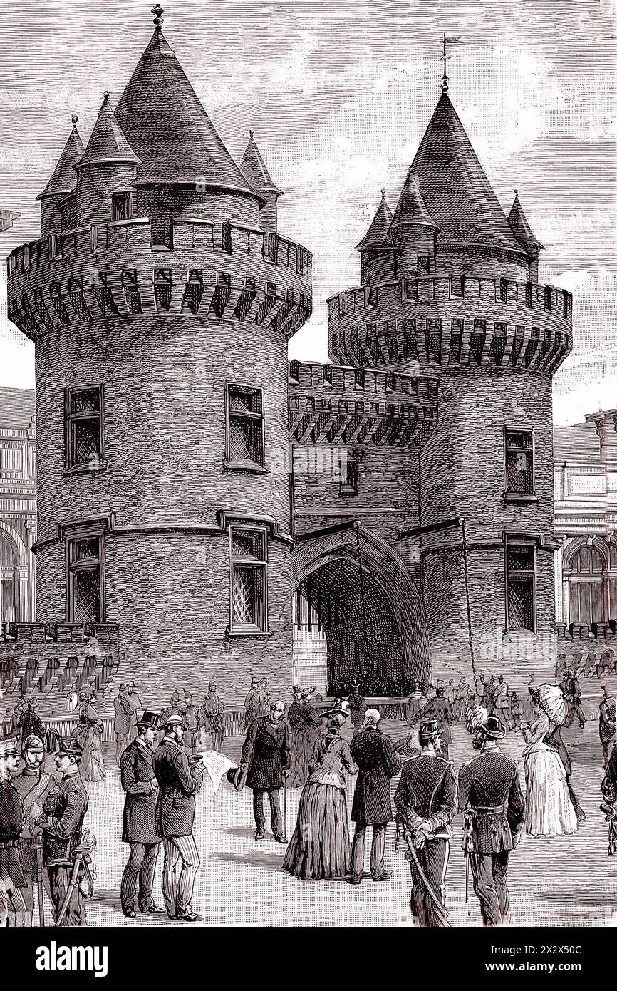 Illustration of the War office palace at the Universal Exposition ...