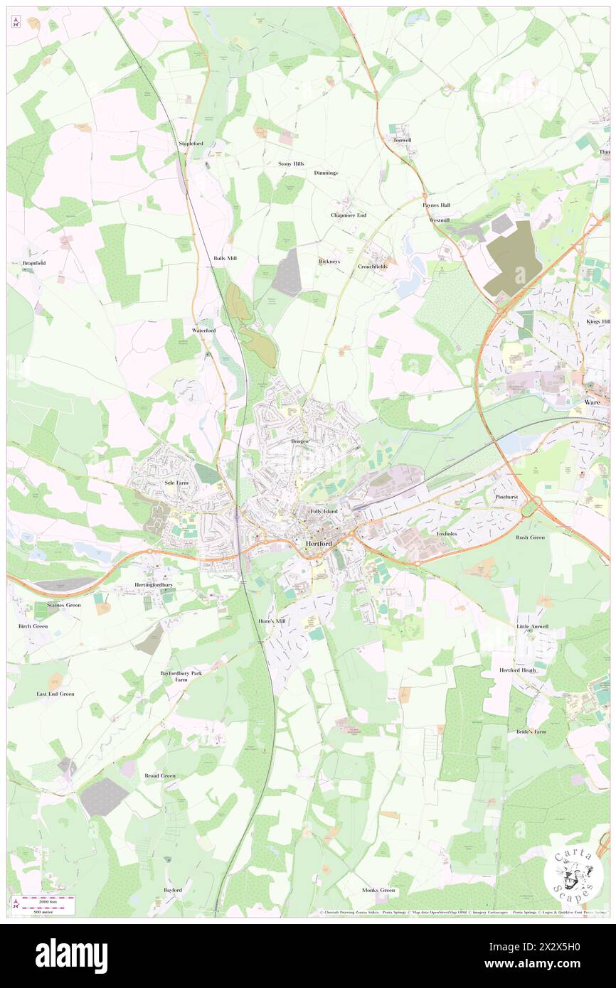 Hertford hertfordshire map hi-res stock photography and images - Alamy