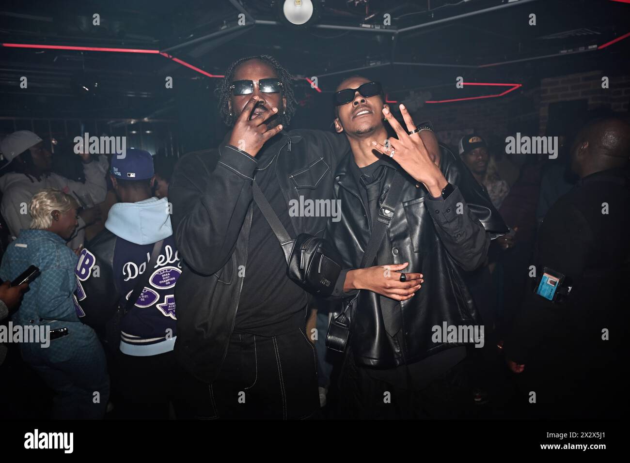 London, UK. 23rd Apr, 2024. Oritsé Williams, Kazz Kumar and guests ...