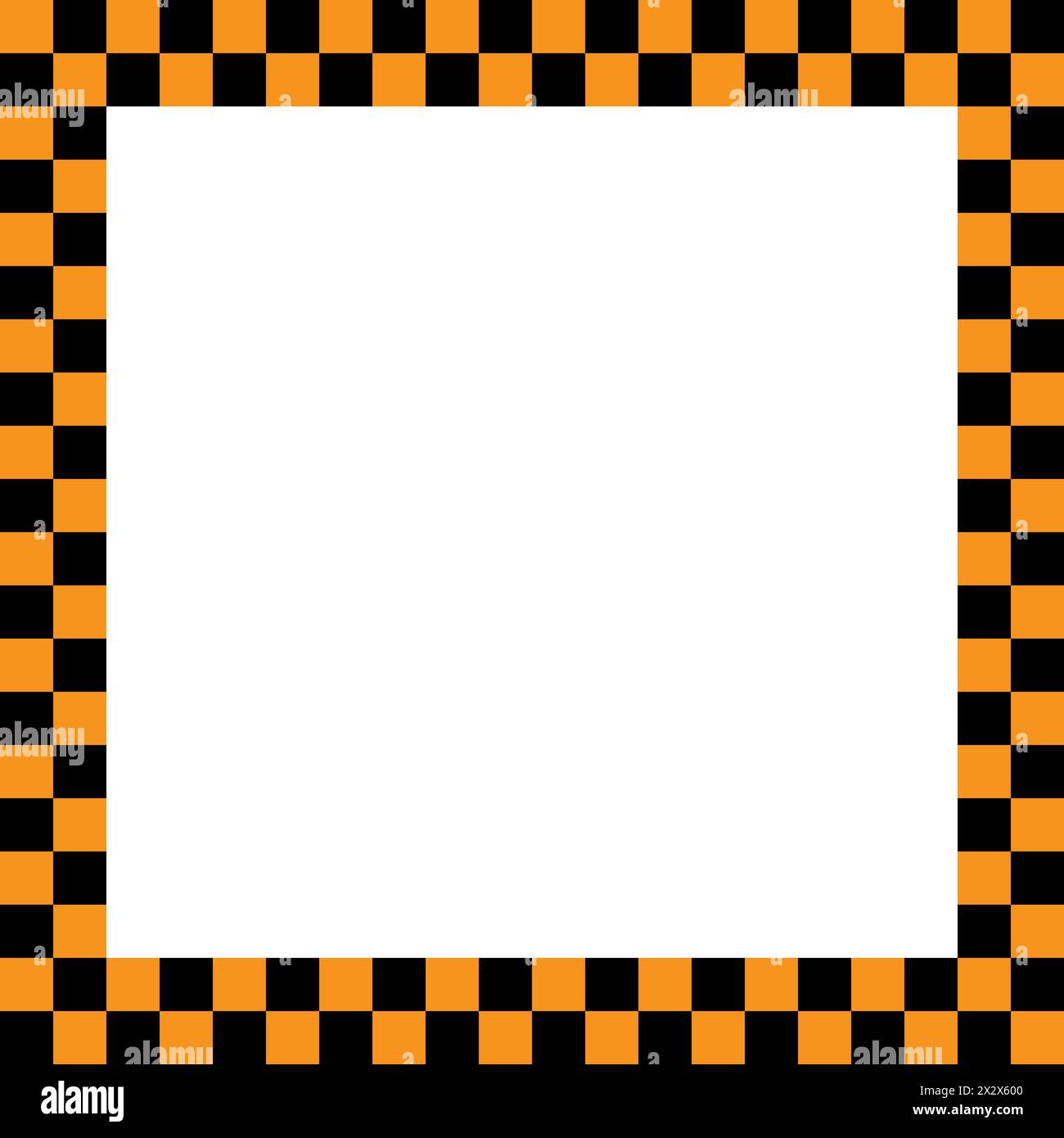 Checkers frame, border in line art style geometric seamless pattern ...