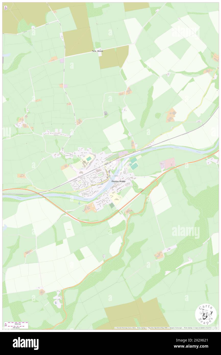 Map of haydon bridge hi-res stock photography and images - Alamy