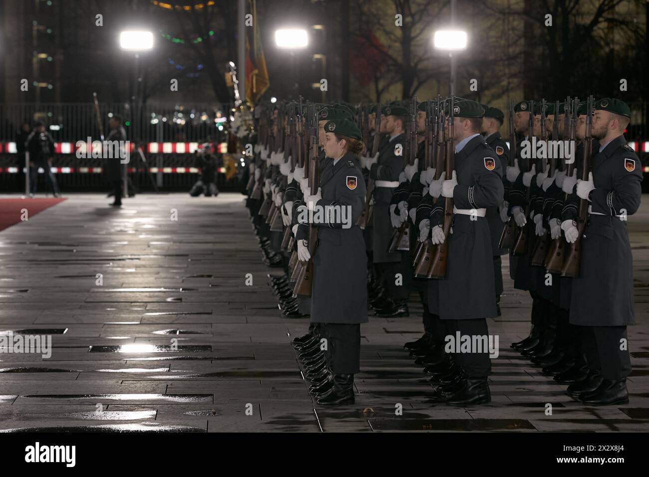 05.02.2024, Berlin, Berlin, Germany - Soldiers of the guard battalion ...