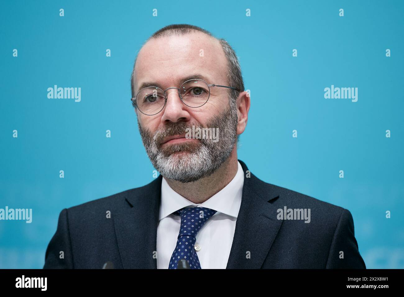 11.03.2024, Berlin, Berlin, Germany - Manfred Weber at the press ...