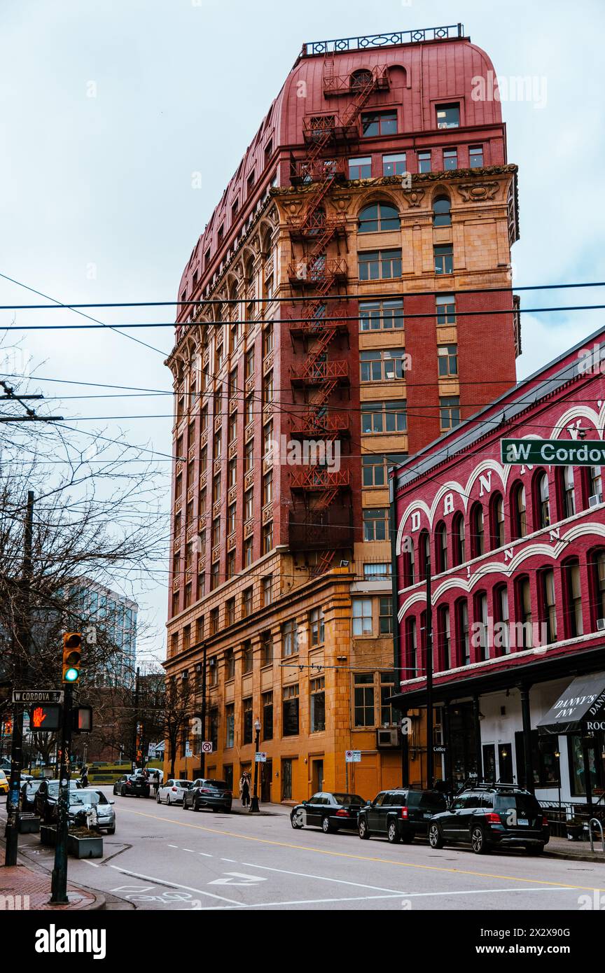 Vancouver, Canada - Feb 23 2024: Two heritage colorful buildings on ...