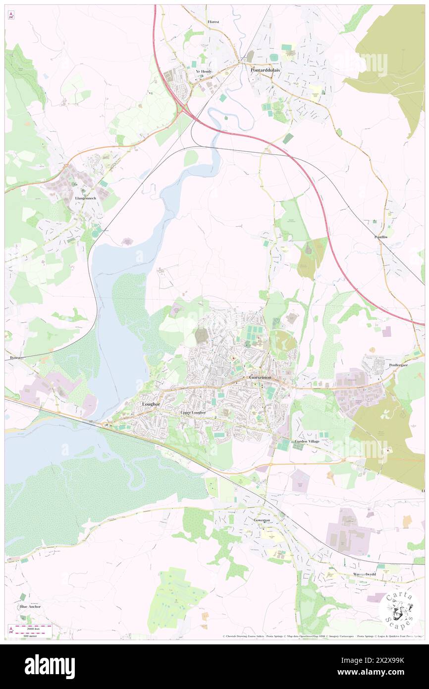 Map of gorseinon hi-res stock photography and images - Alamy