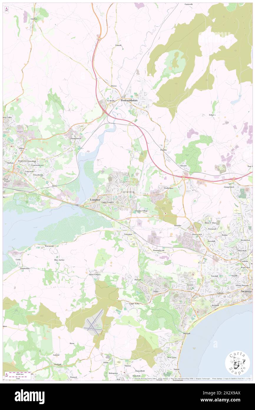 Map of gorseinon hi-res stock photography and images - Alamy