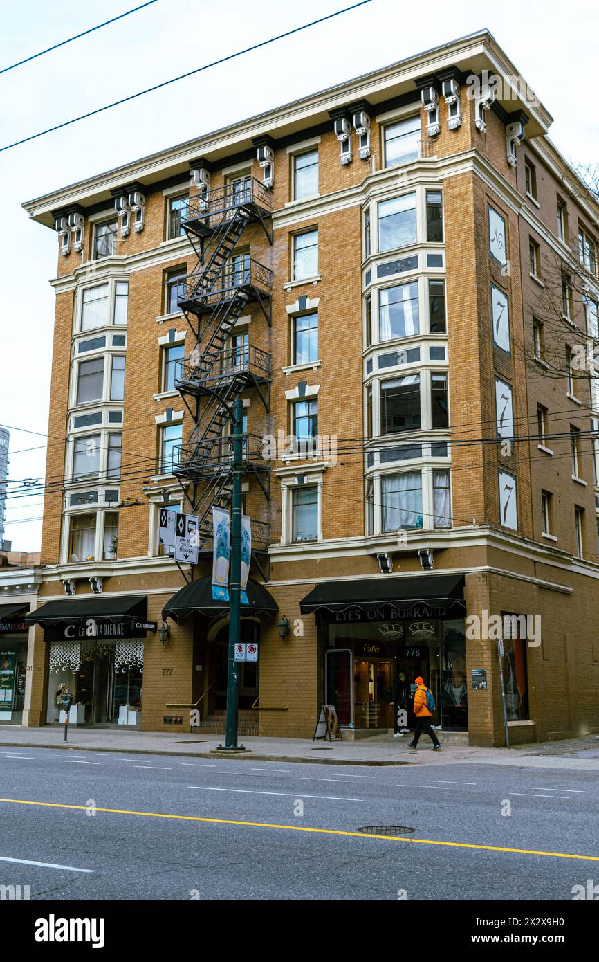 Vancouver, Canada - Feb 27 2024: A photo of the heritage brick building ...