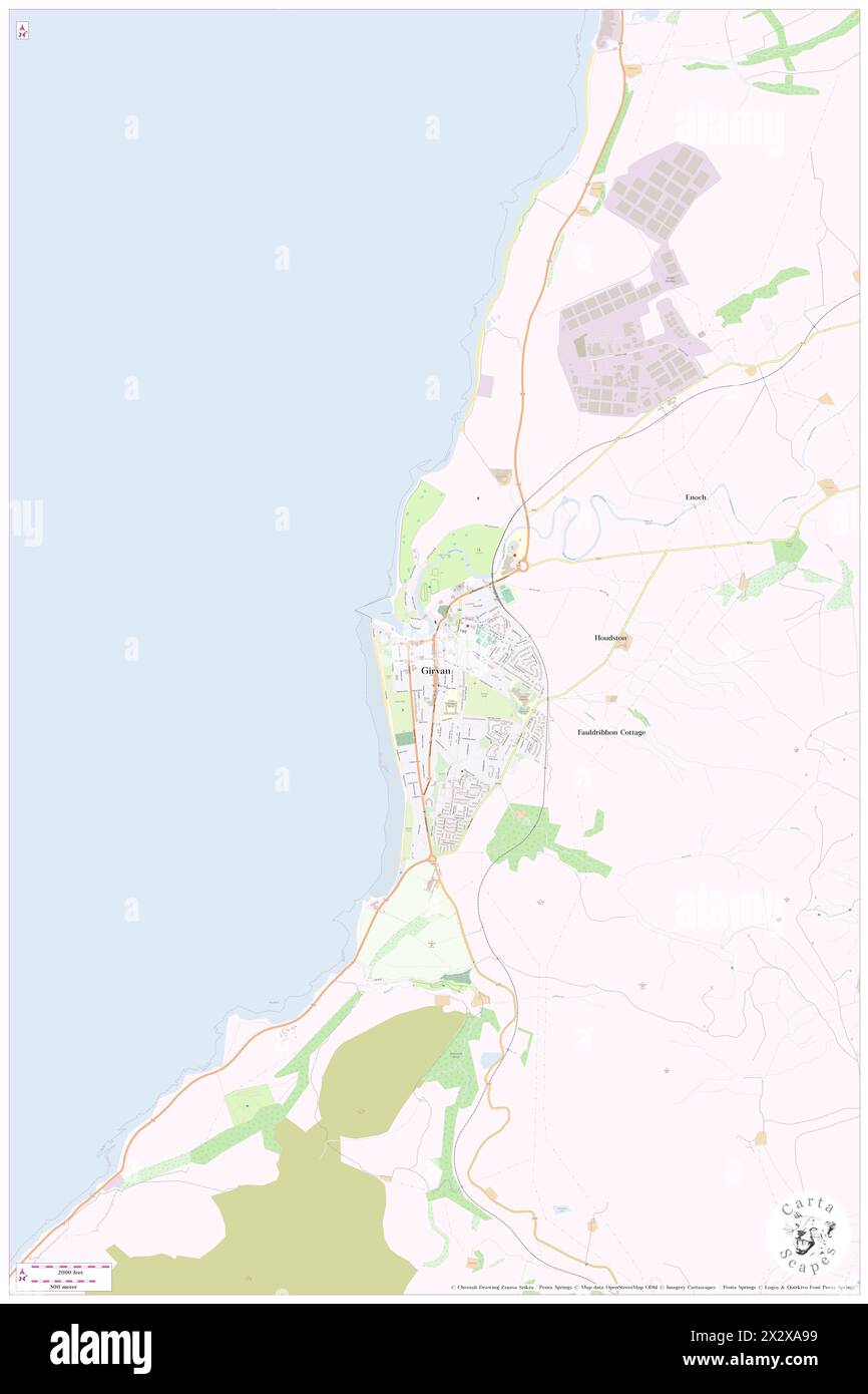 Map of girvan hi-res stock photography and images - Alamy