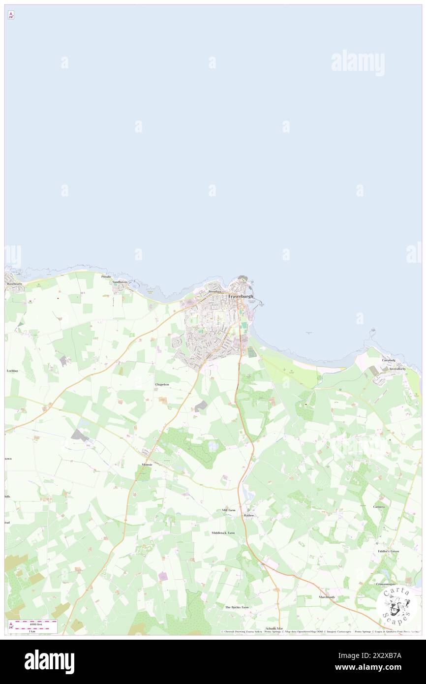 Fraserburgh map hi-res stock photography and images - Alamy
