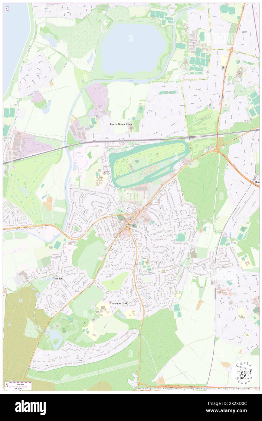 Map of esher hi-res stock photography and images - Alamy