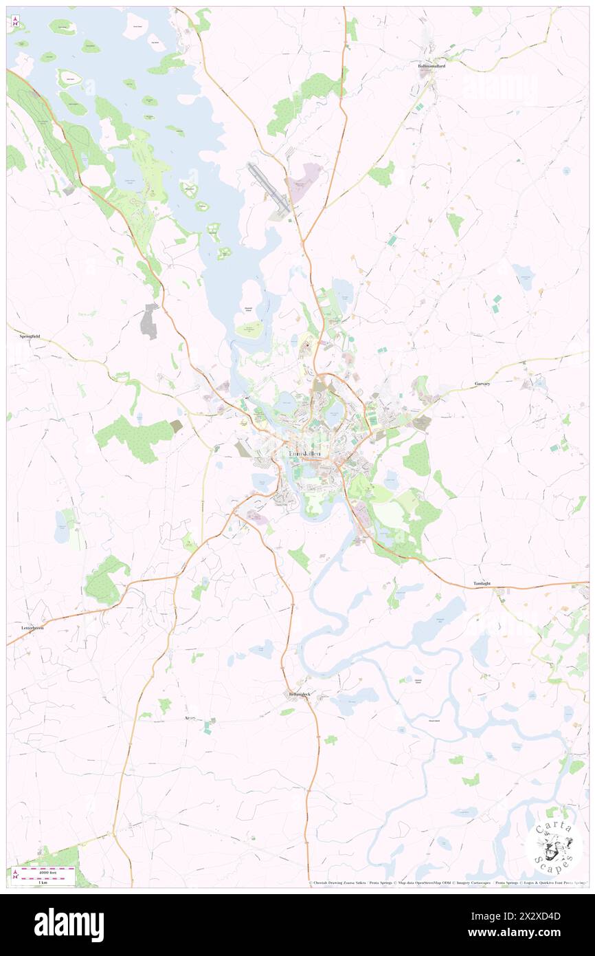 Map of enniskillen Cut Out Stock Images & Pictures - Alamy