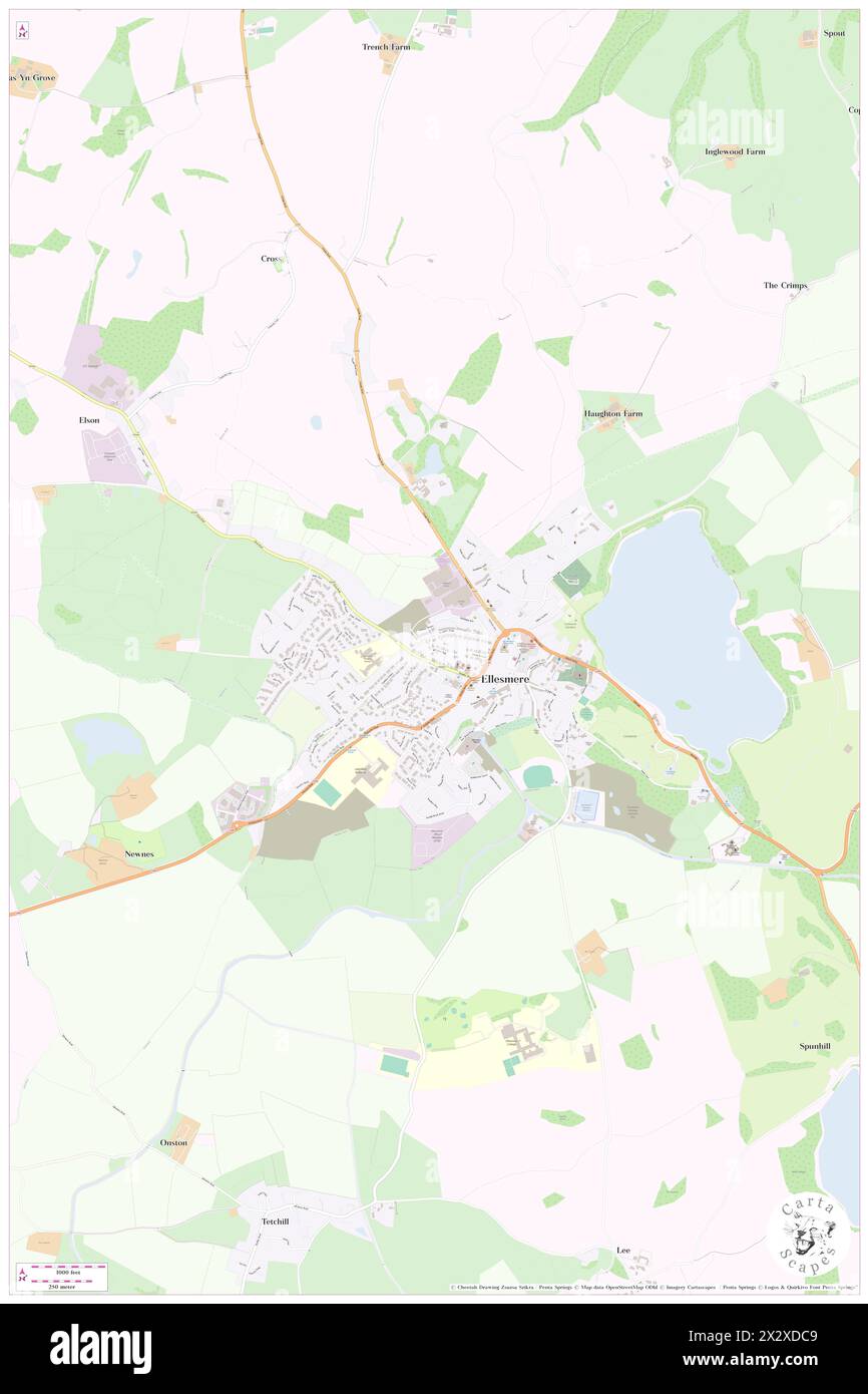 Ellesmere map hi-res stock photography and images - Alamy