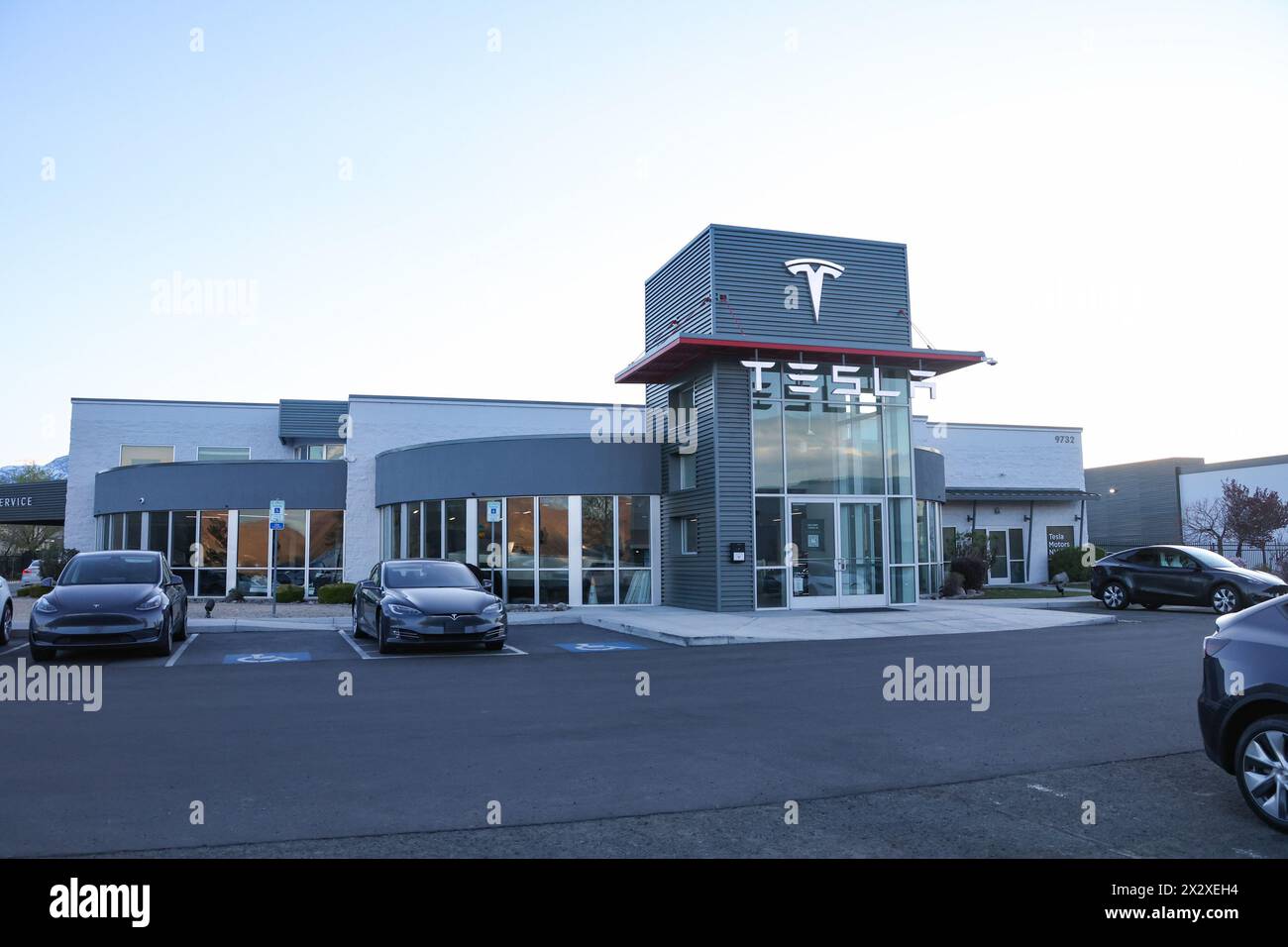 Reno, United States. 19th Apr, 2024. A general view of a Tesla Showroom ...