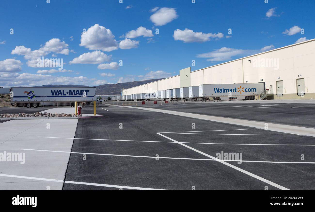 Sparks, Nevada, USA. 19th Apr, 2024. Walmart logos are seen on trailers ...