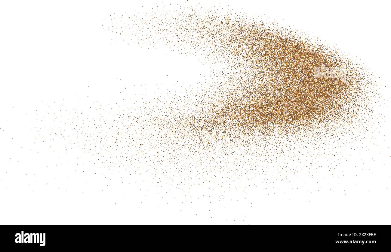 Sand powder splash. Flowing dust speckles and particles wave texture ...