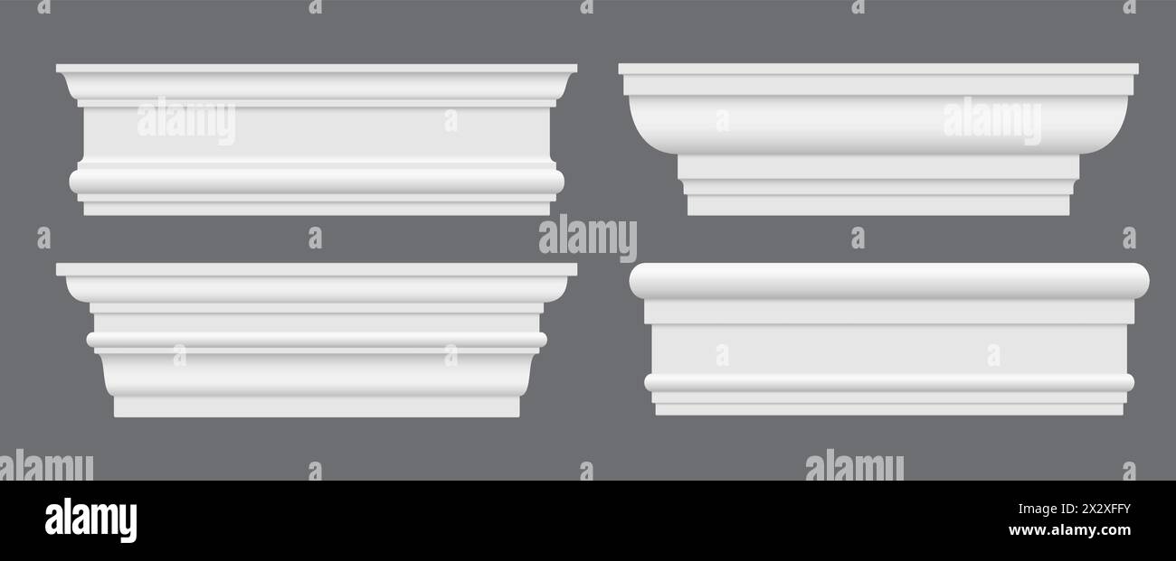 Moulding cornice, trim molding, house ledge. Plaster, wooden or ...