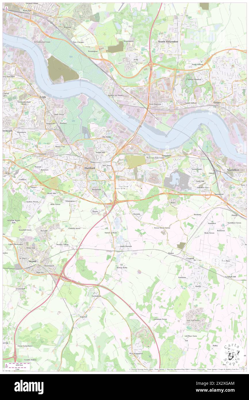 Map of dartford hi-res stock photography and images - Alamy