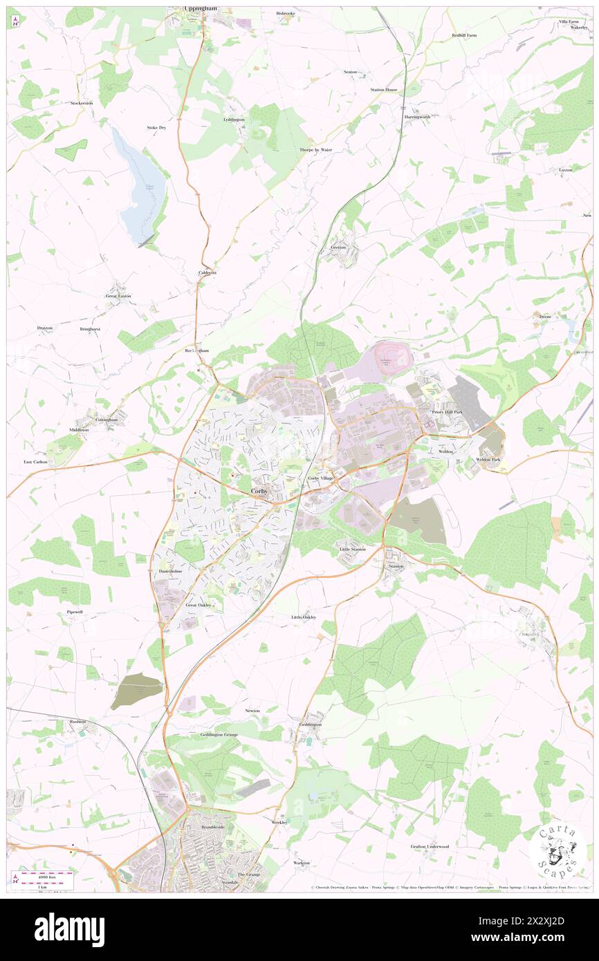 Corby, Northamptonshire, GB, United Kingdom, England, N 52 29' 46'', S ...