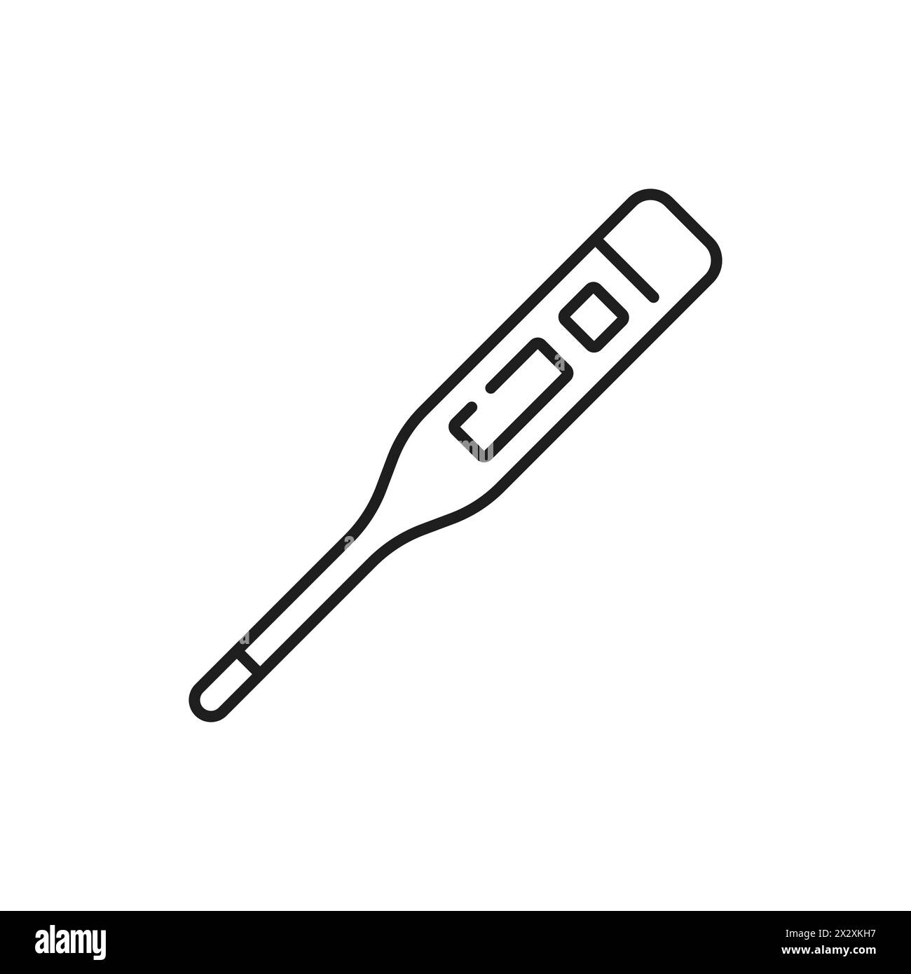 Pharmacy electronic thermometer thin line icon. Pharmacy or drugstore ...