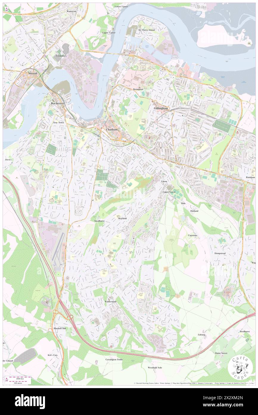 Chatham kent map Cut Out Stock Images & Pictures - Alamy