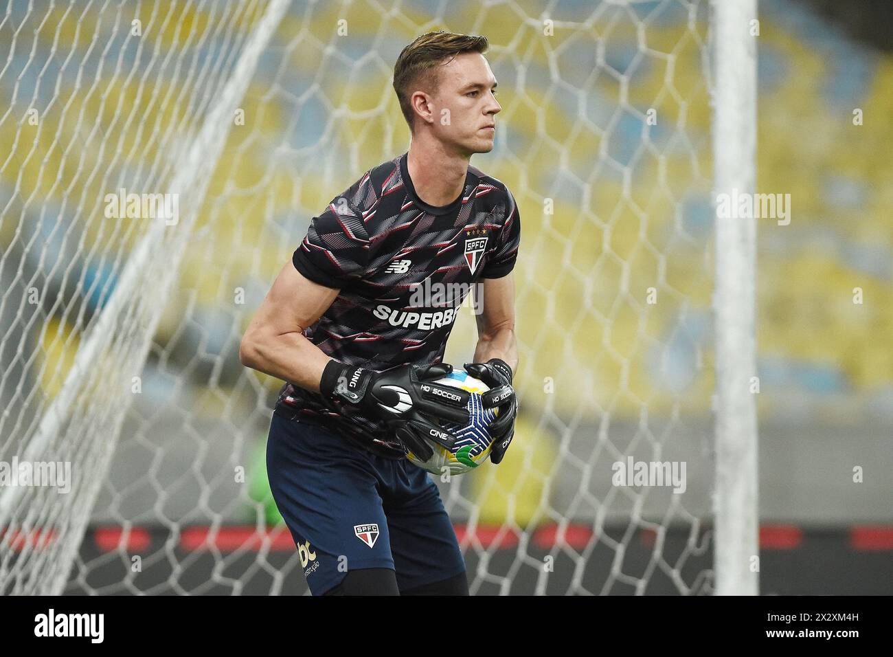 Rio de Janeiro, Brazil, April 17, 2024. Goalkeeper Young for São Paulo ...