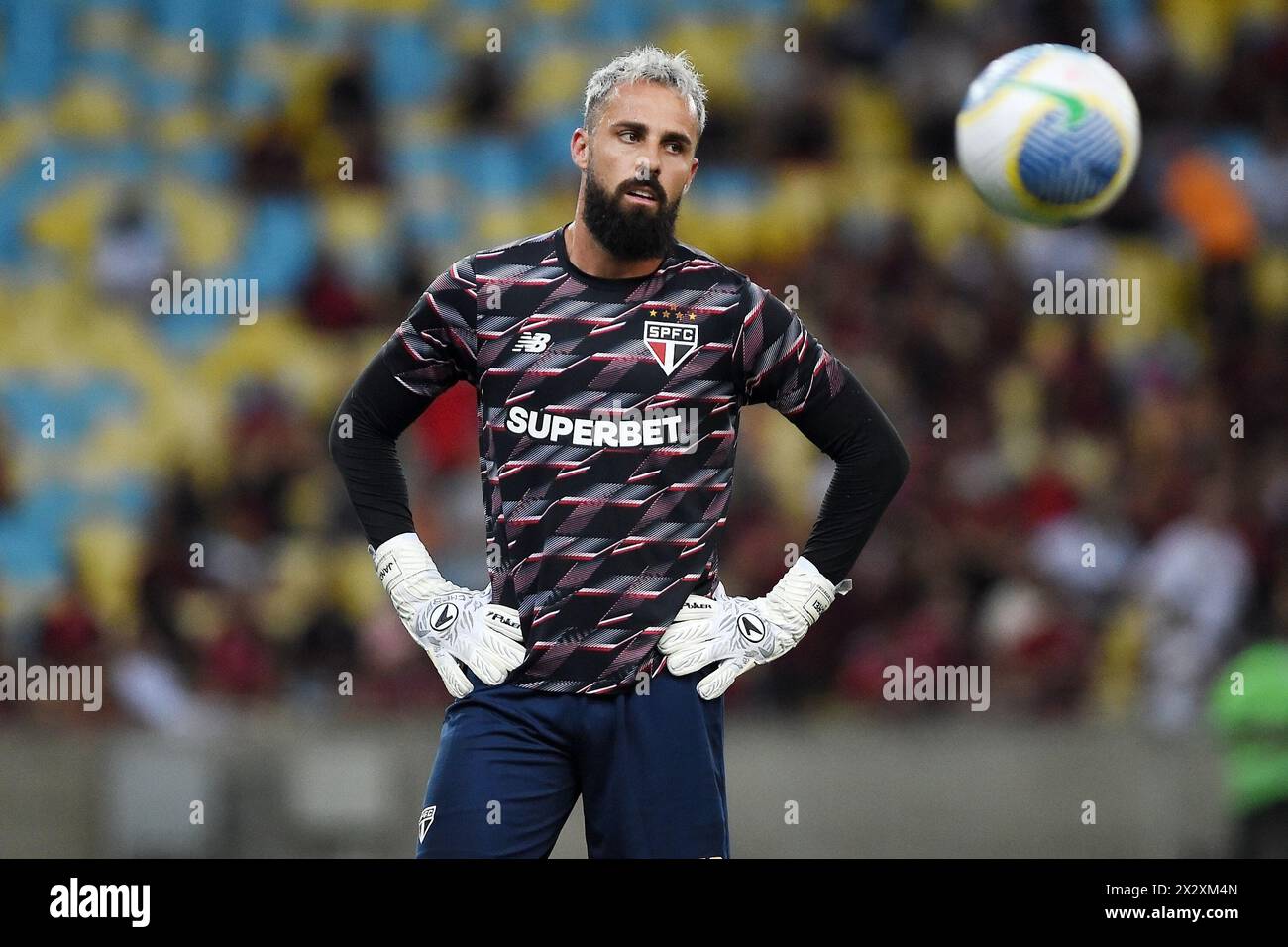 Rio de Janeiro, Brazil, April 17, 2024. Goalkeeper Jandrei of the São ...