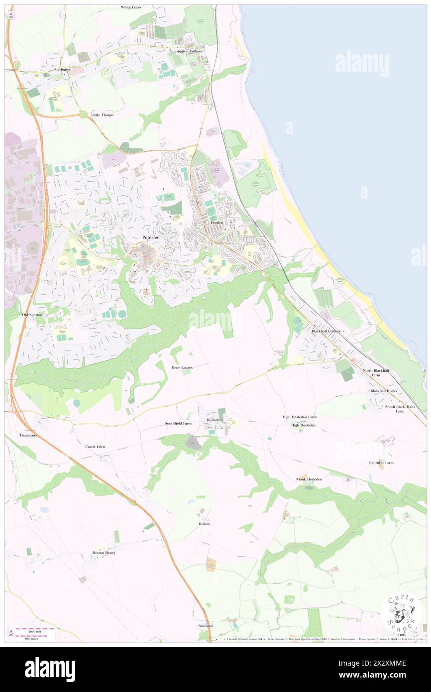 Castle eden map hi-res stock photography and images - Alamy