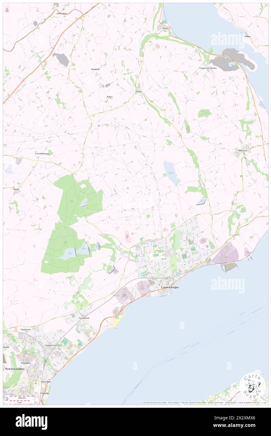 Map of carrickfergus hi-res stock photography and images - Alamy