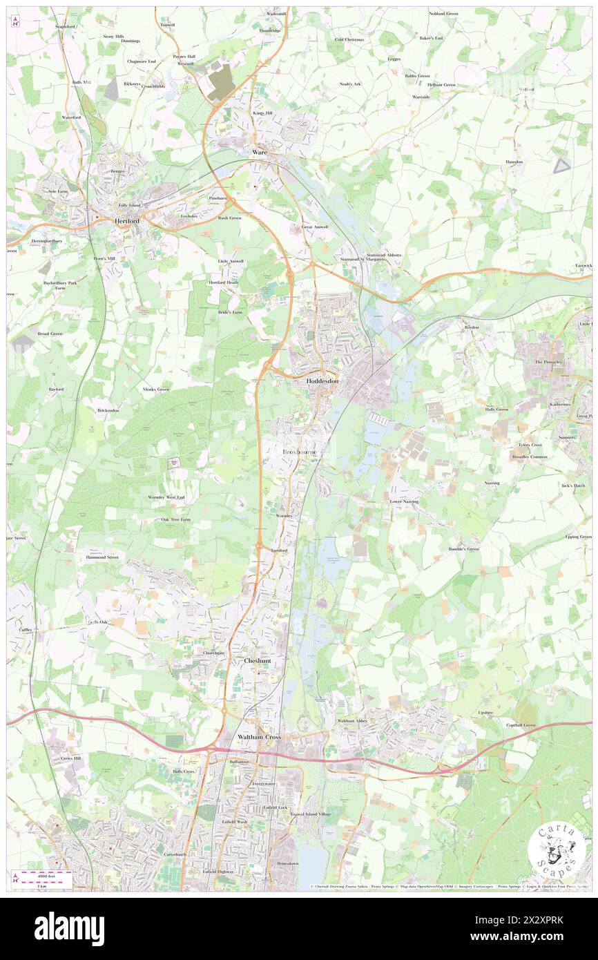 Broxbourne, Hertfordshire, GB, United Kingdom, England, N 51 44' 49 ...