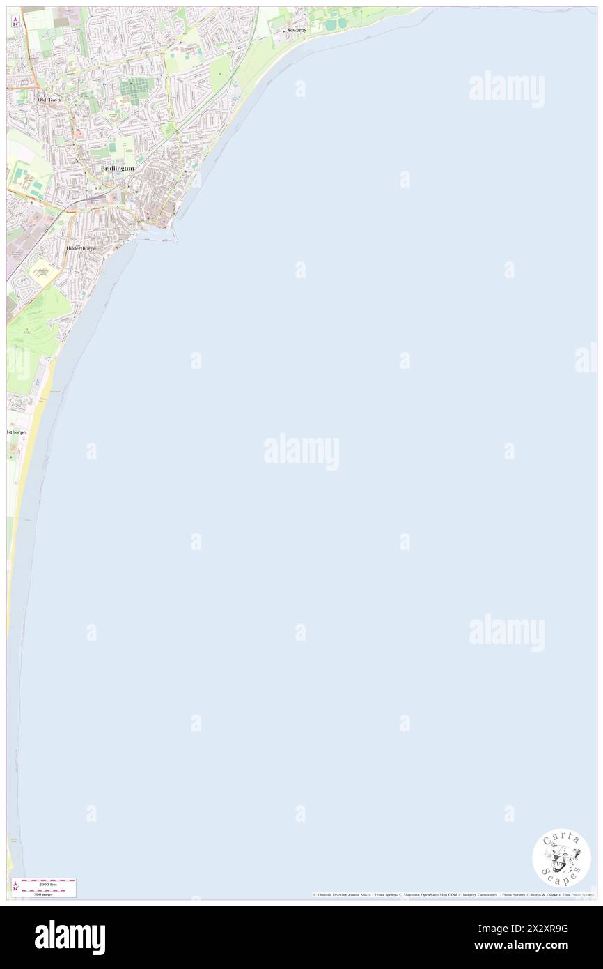 Map of bridlington Cut Out Stock Images & Pictures - Alamy