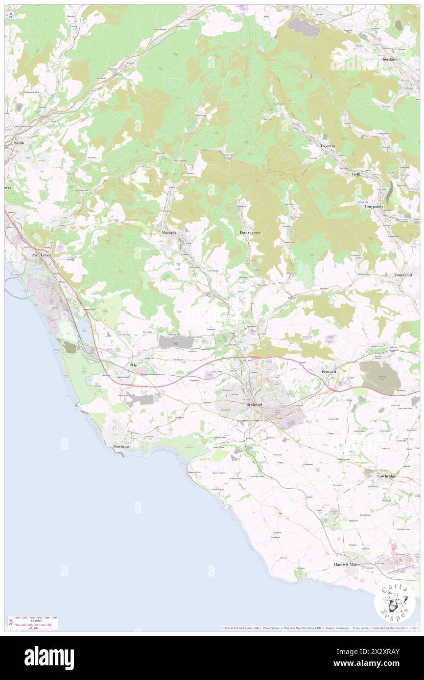 Bridgend, Bridgend county borough, GB, United Kingdom, Wales, N 51 30 ...