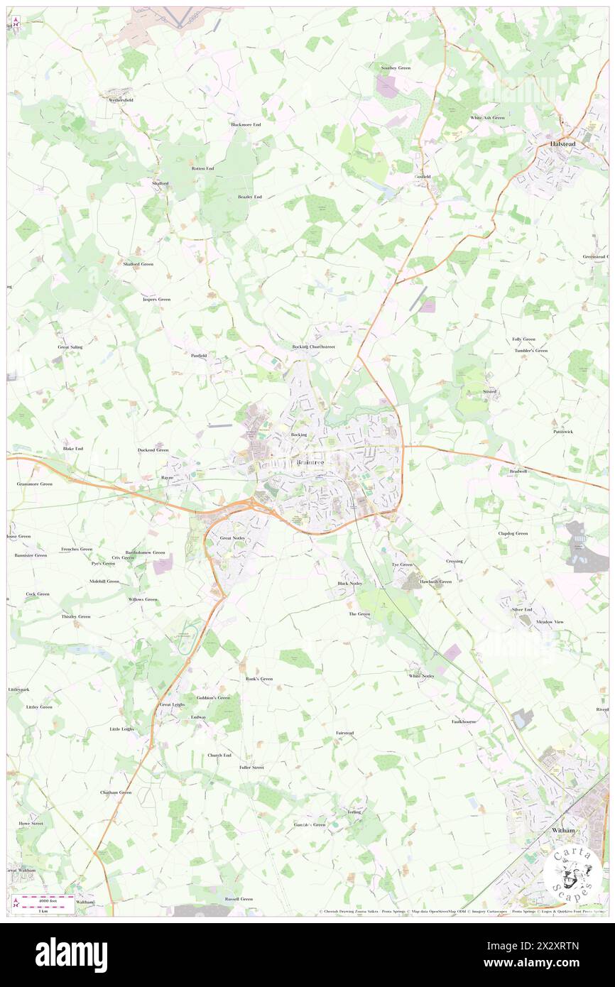 Map of braintree Cut Out Stock Images & Pictures - Alamy