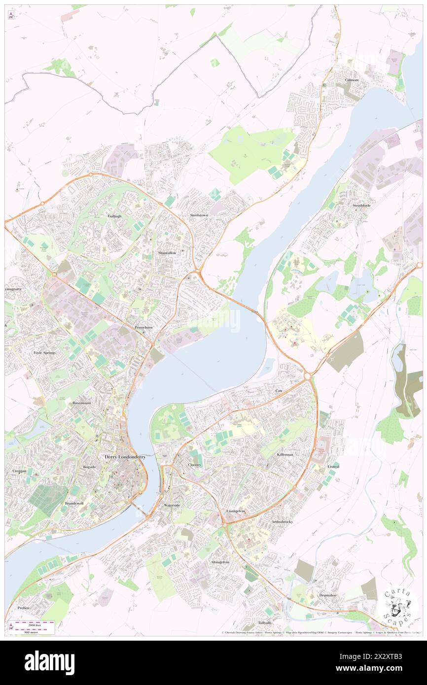 Derry map Cut Out Stock Images & Pictures - Alamy