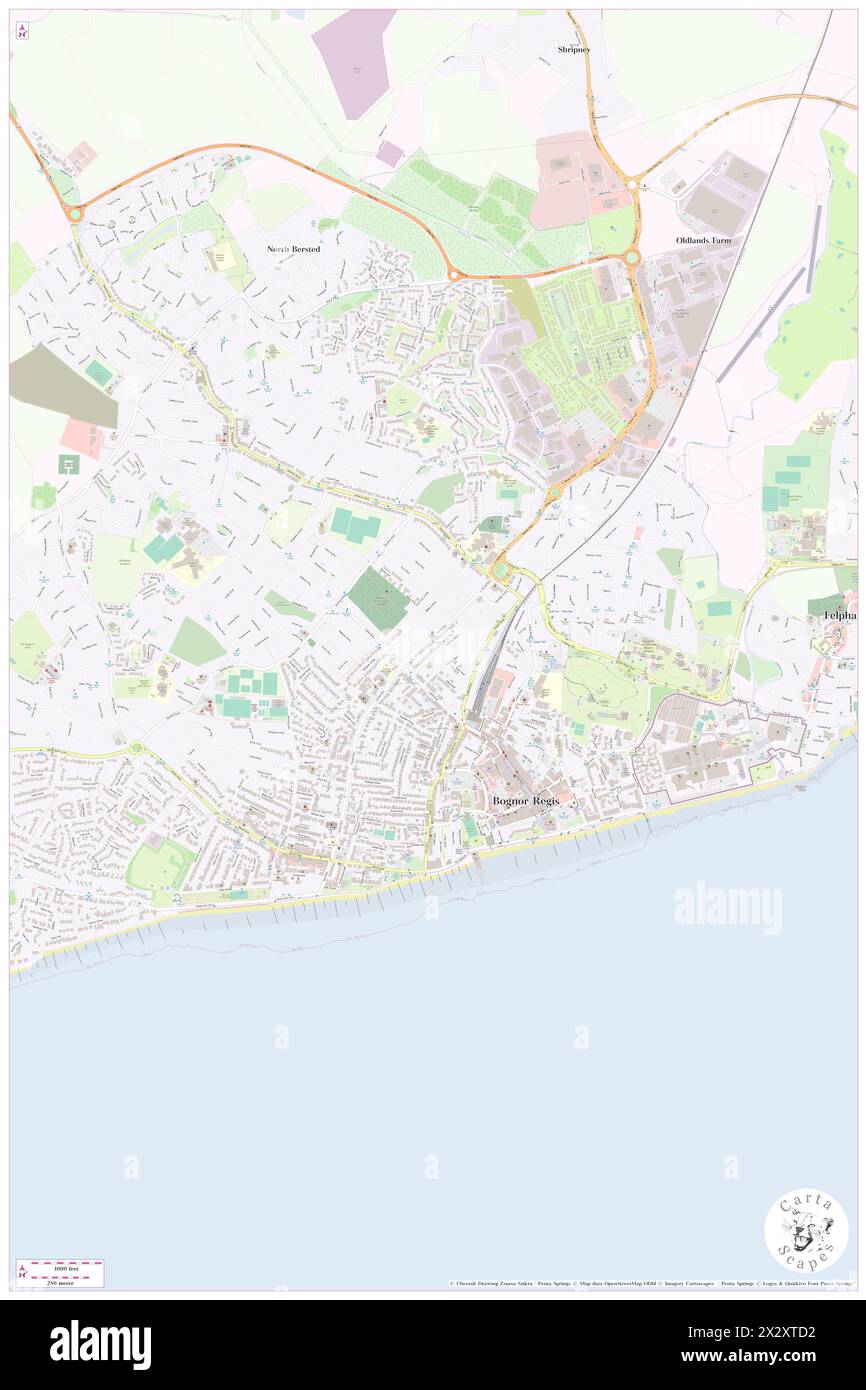 Bognor regis map hi-res stock photography and images - Alamy