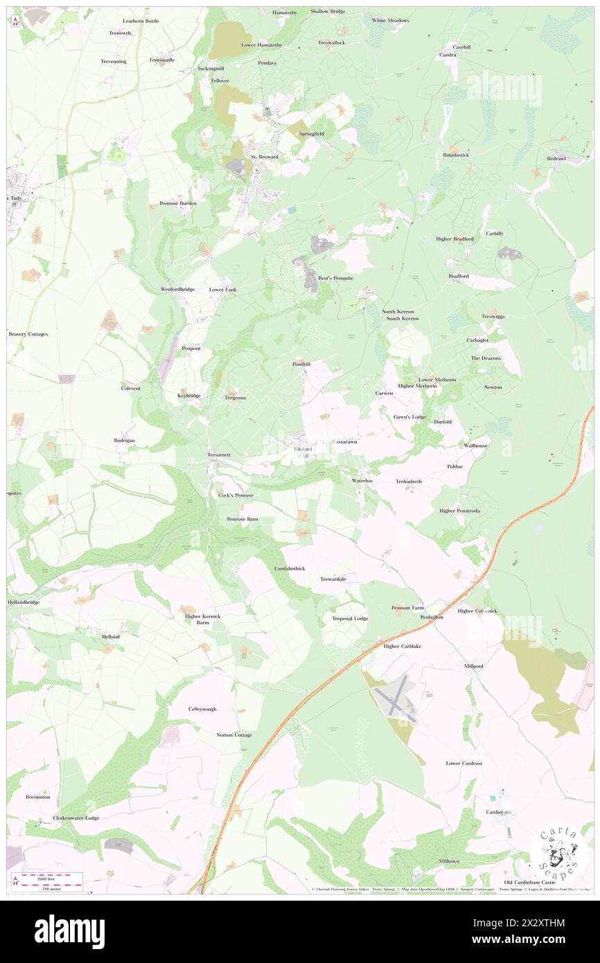 Map of blisland hi-res stock photography and images - Alamy